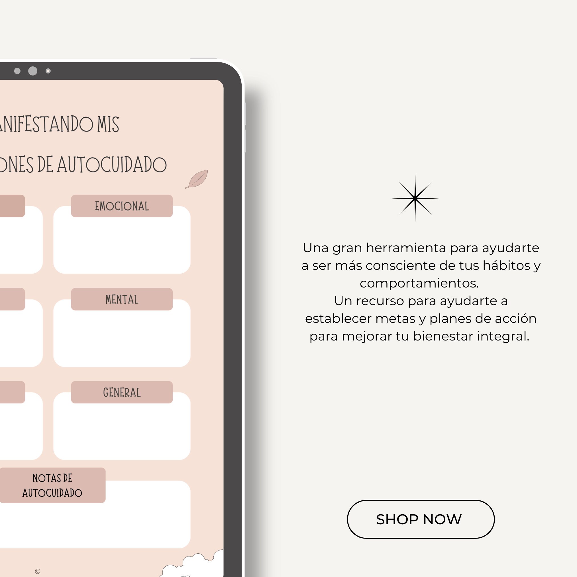 Wellness Journal in Spanish | Printable | Digital Journal | Self-care ...