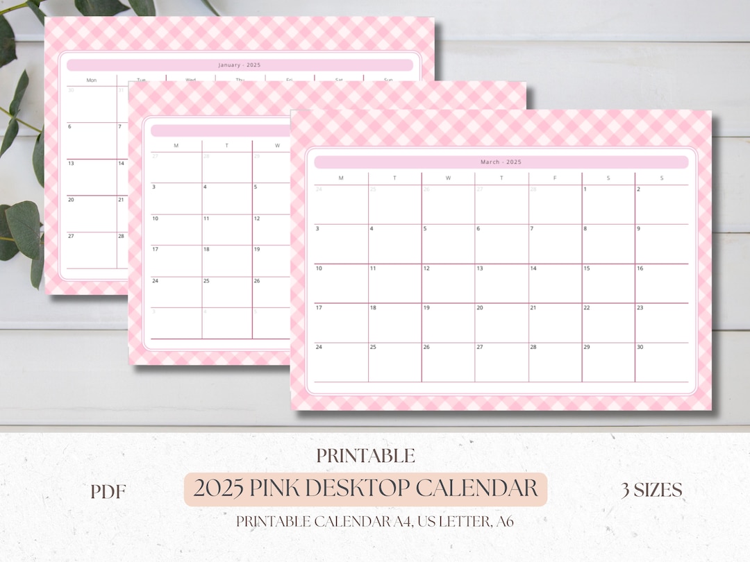 2025 Calendar - Monthly Printable Calendar- Notes Printable - Simple ...