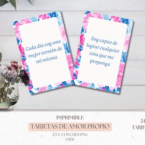 Tarjetas De Amor Propio En Español, Tarjeta De Afirmaciones Positivas ...