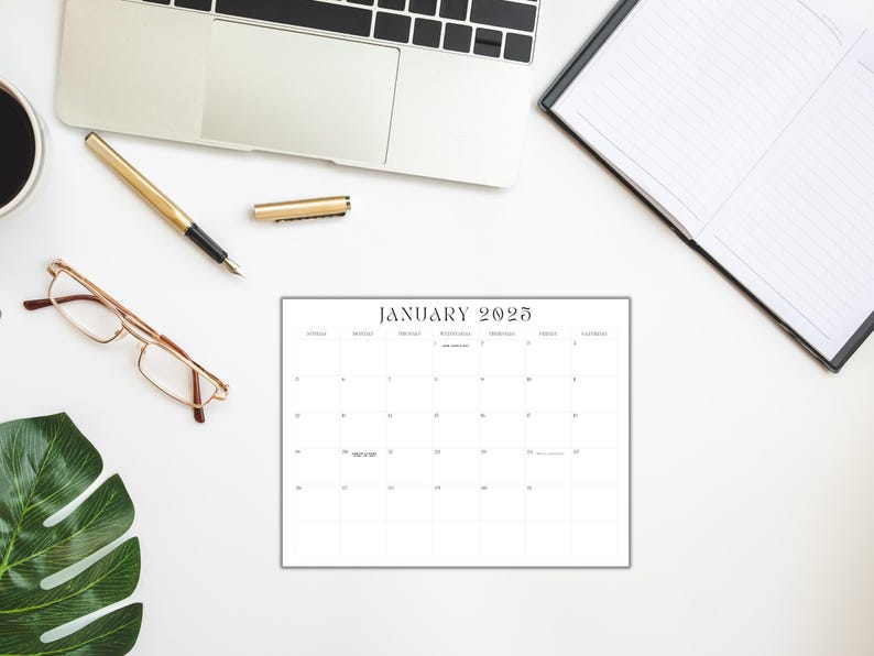 2025 Calendar With Holidays, Printable Calendar, 2025 Monthly Calendar ...