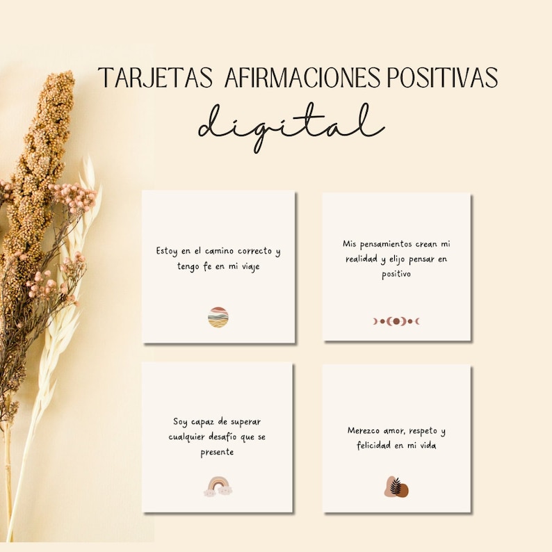 Spanish Self-love Affirmations, Digital Product, Wellness , Emotions ...