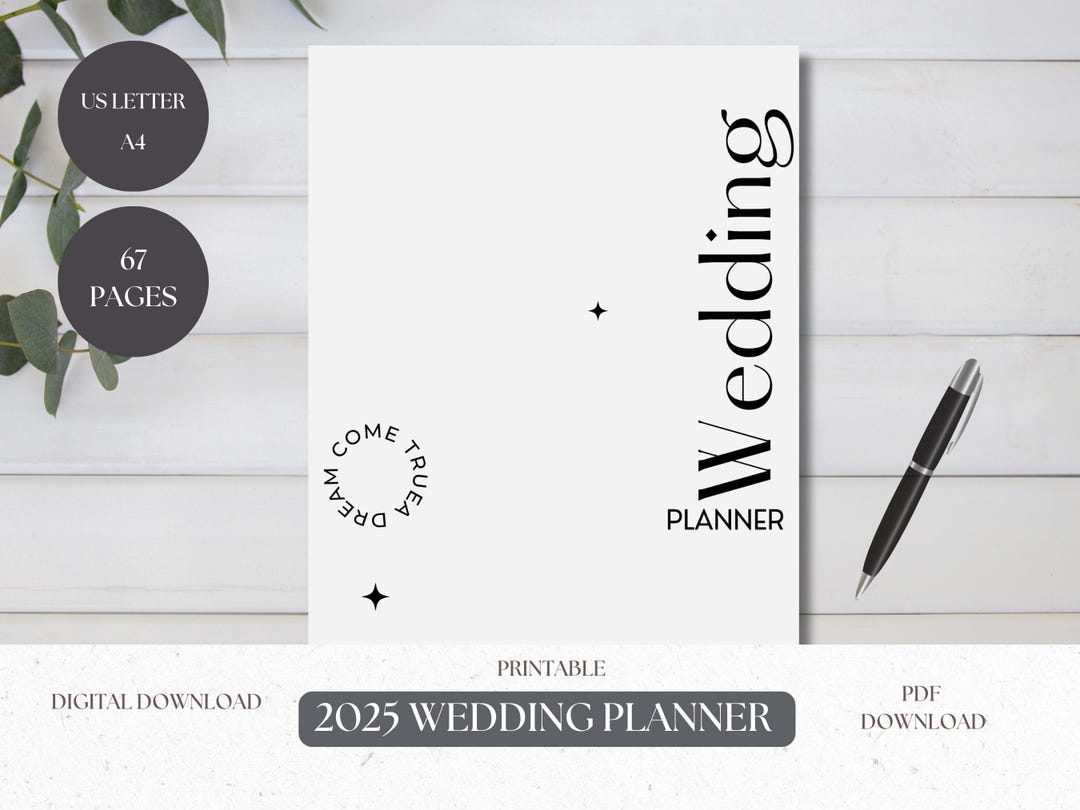 Printable Wedding Planner, Event Planner, 2024 Wedding Guide, Digital ...