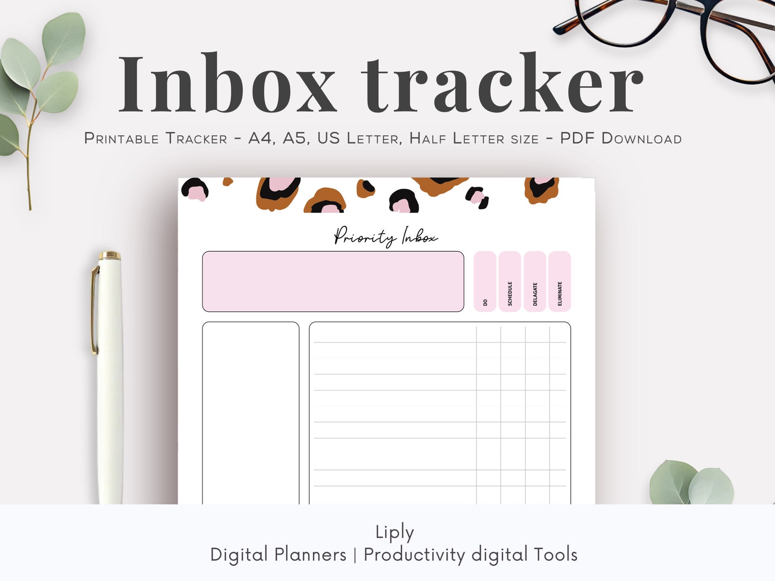 Printable Inbox Tracker - Planner Inserts - Tracker Template - Inbox ...