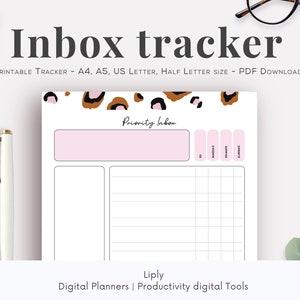 Printable Inbox Tracker Planner Inserts Tracker Template Inbox Tracker ...
