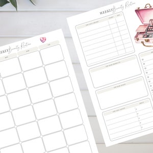 Printable Weekly Beauty Routine Planner: Skincare Tracker (PDF Download ...