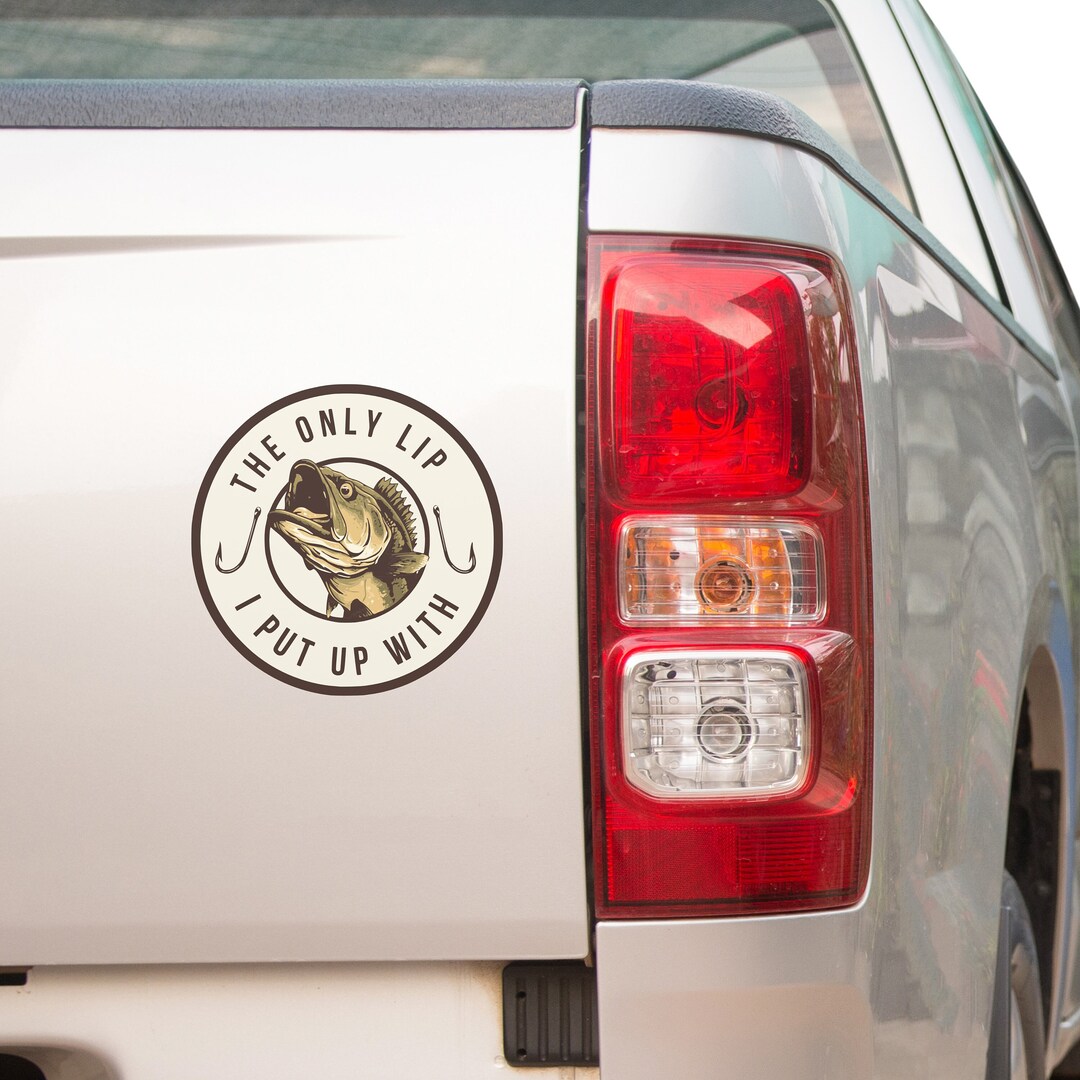 Car Decals for Fishing Lovers! A Funny Car Accessories Sticker for ...
