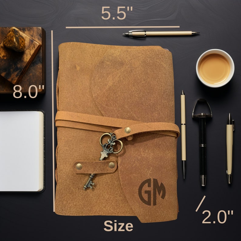 Personalized Leather Journal, Custom Travel Journal, Boyfriend Gift ...