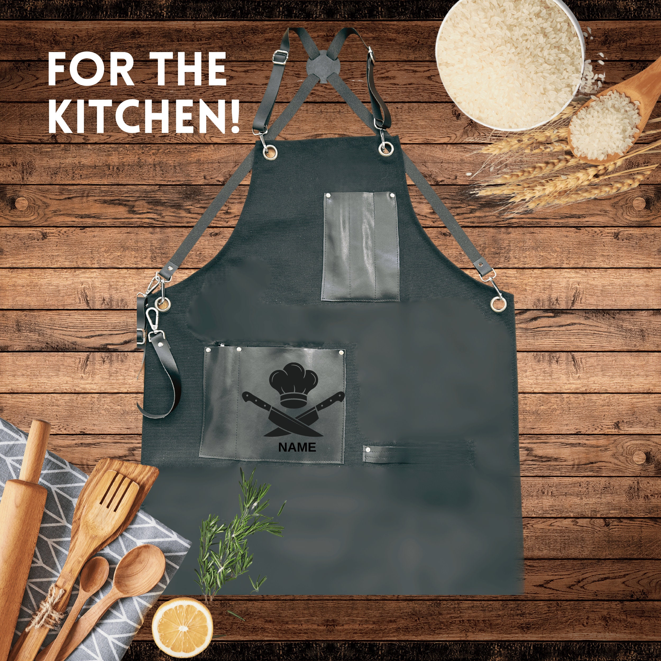 Personalized Apron, Chef Apron, Cooking Woodworking & Chef Aprons ...