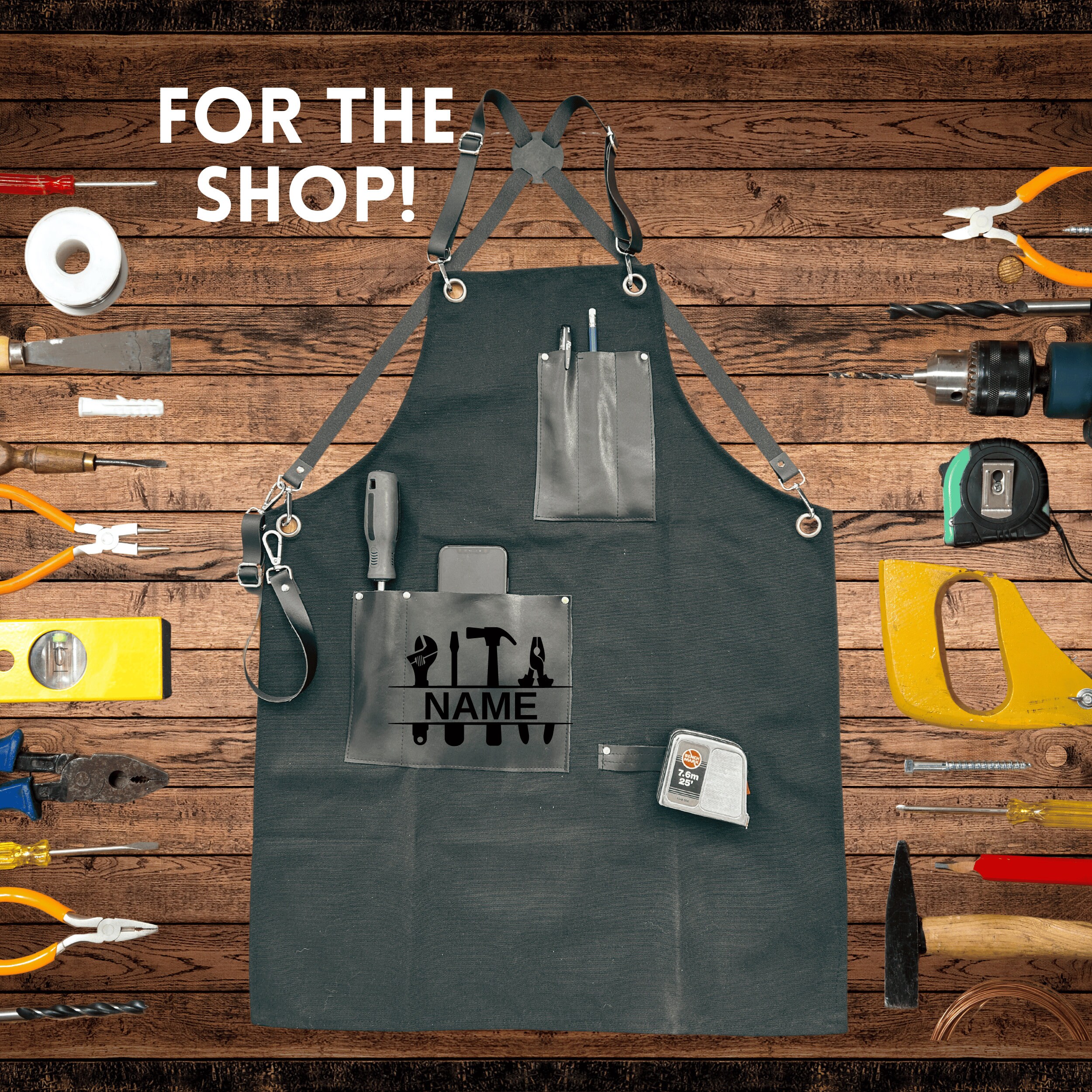 Personalized Apron, Chef Apron, Cooking Woodworking & Chef Aprons ...