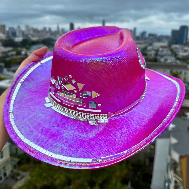 Disco Space Cowboy Hat • Cosmic Cowgirl Outfit • Barbie Pink Costume ...