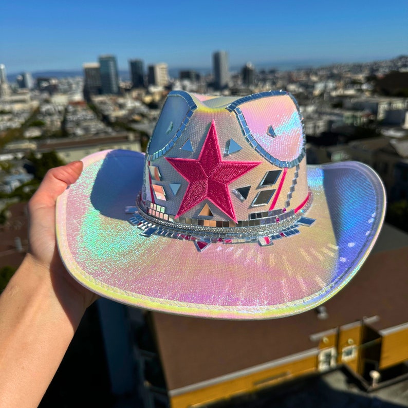 Disco Space Cowboy Hat Cosmic Cowgirl Outfit Barbie White Costume ...