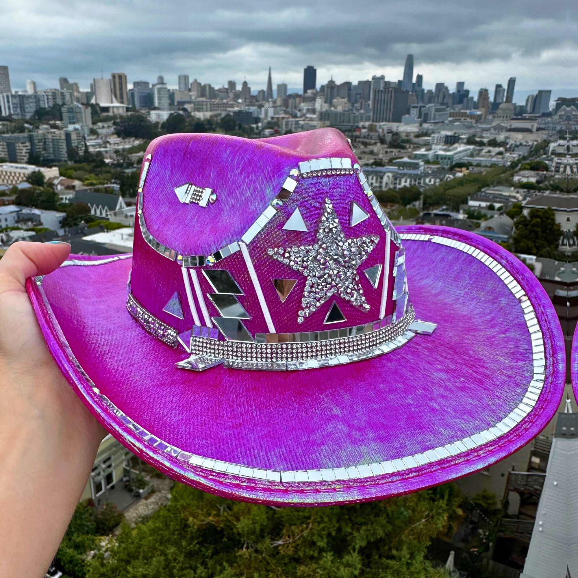 Disco Space Cowboy Hat • Cosmic Cowgirl Outfit • Barbie Pink Costume ...