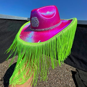 Googly Eyes Fringe Disco Space Cowboy Hat • Cosmic Cowgirl Jeepers ...