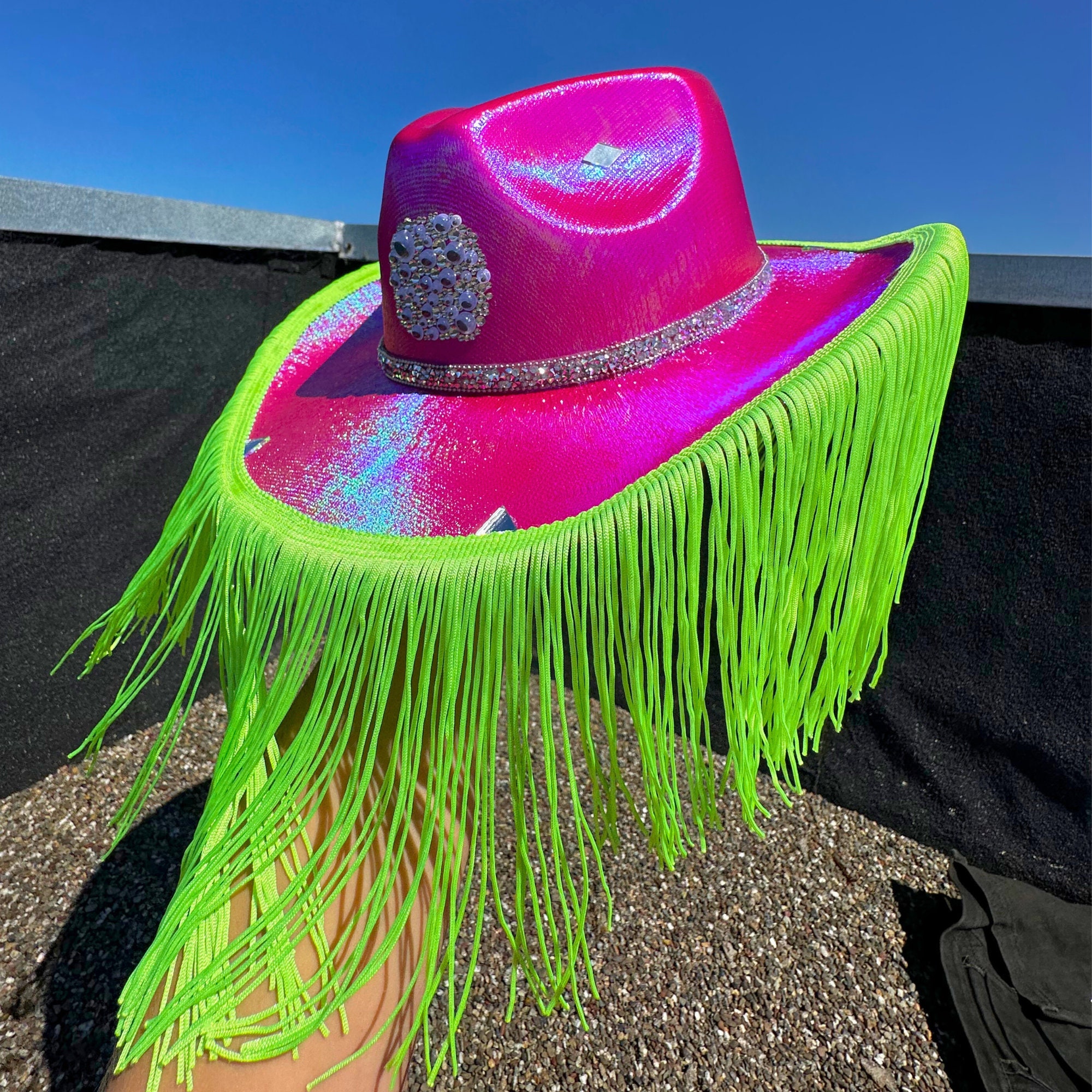 Googly Eyes Fringe Disco Space Cowboy Hat Cosmic Cowgirl Jeepers ...