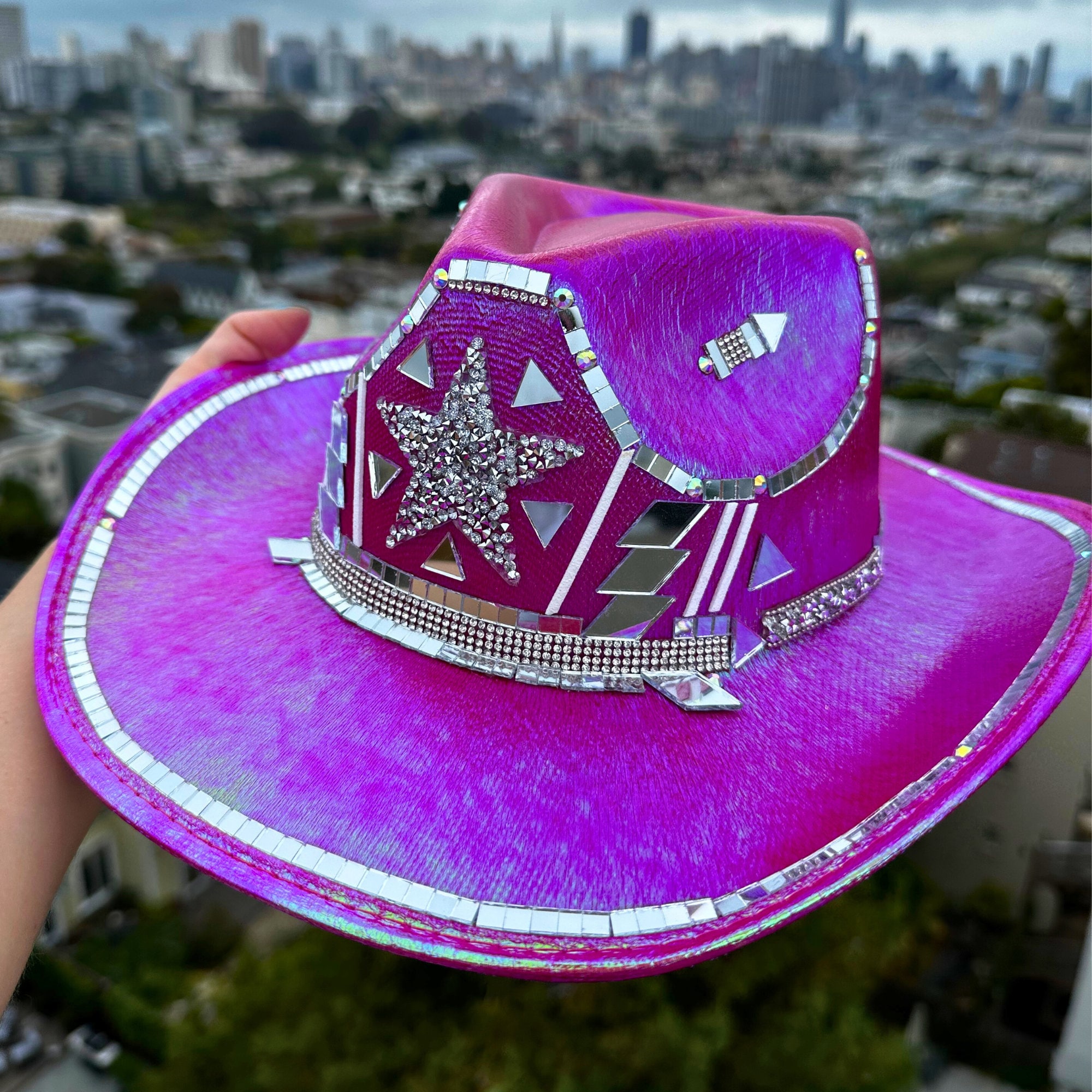Disco Space Cowboy Hat Cosmic Cowgirl Outfit Barbie Pink Costume ...