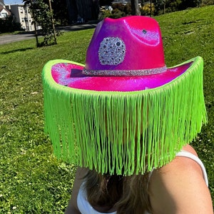 Googly Eyes Fringe Disco Space Cowboy Hat • Cosmic Cowgirl Jeepers ...