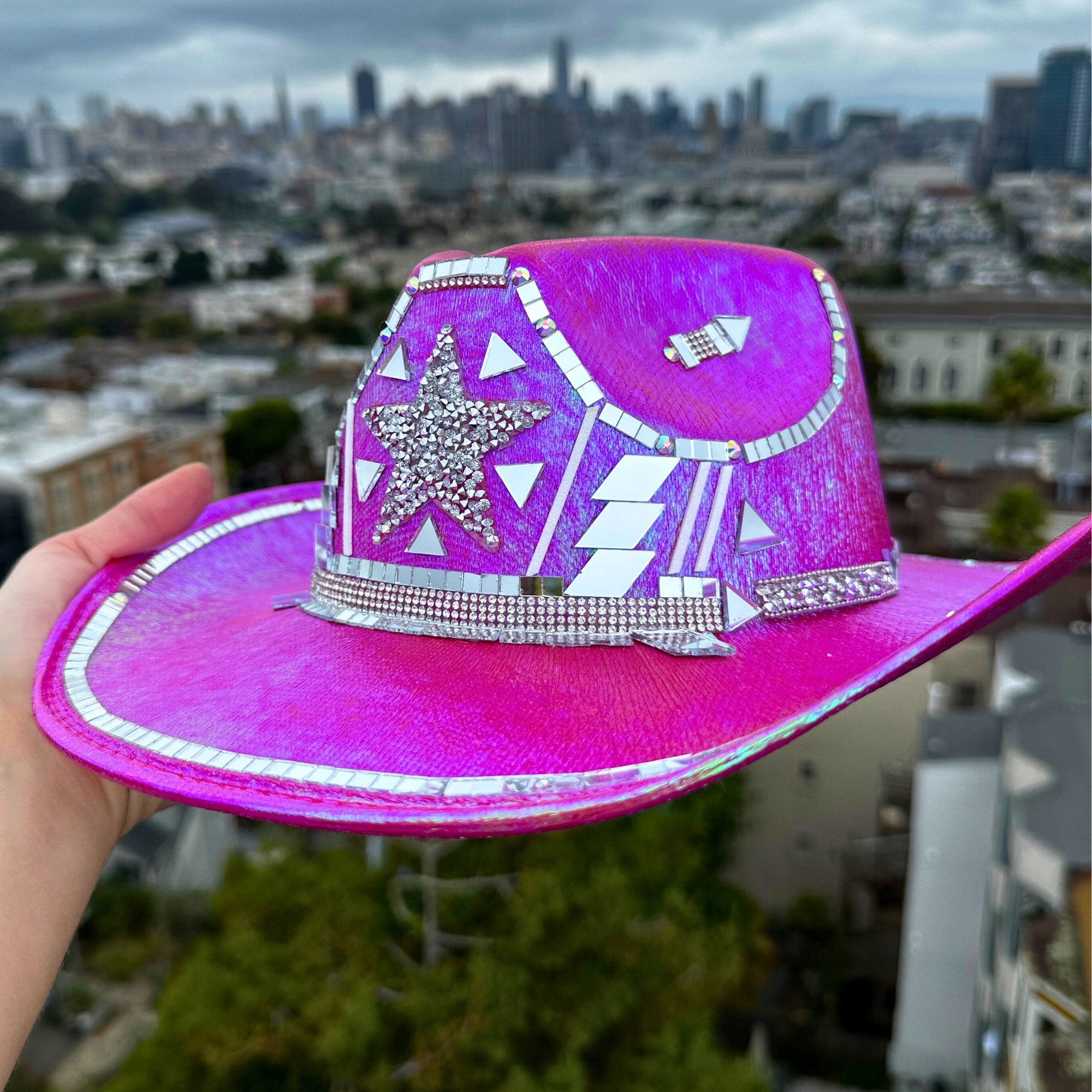 Disco Space Cowboy Hat • Cosmic Cowgirl Outfit • Barbie Pink Costume ...