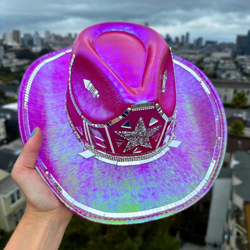 Disco Space Cowboy Hat • Cosmic Cowgirl Outfit • Barbie Pink Costume ...