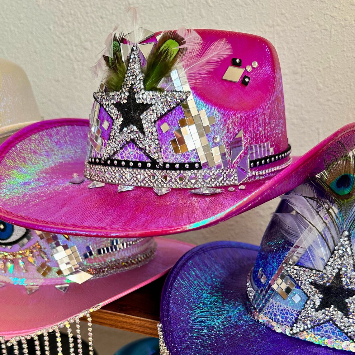 CUSTOM Disco Space Cowboy Hat Cosmic Cowgirl Outfit Barbie Pink ...