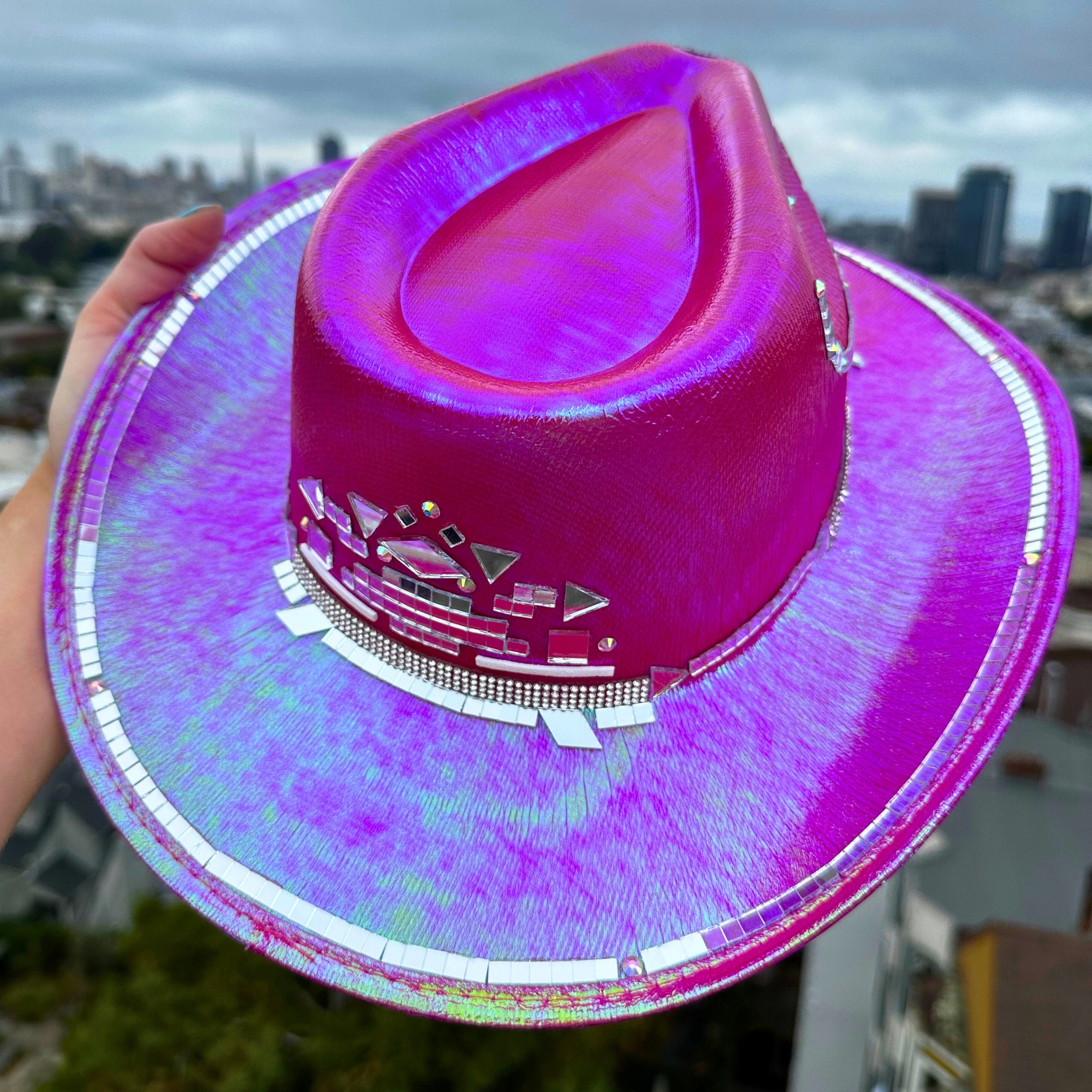 Disco Space Cowboy Hat • Cosmic Cowgirl Outfit • Barbie Pink Costume ...
