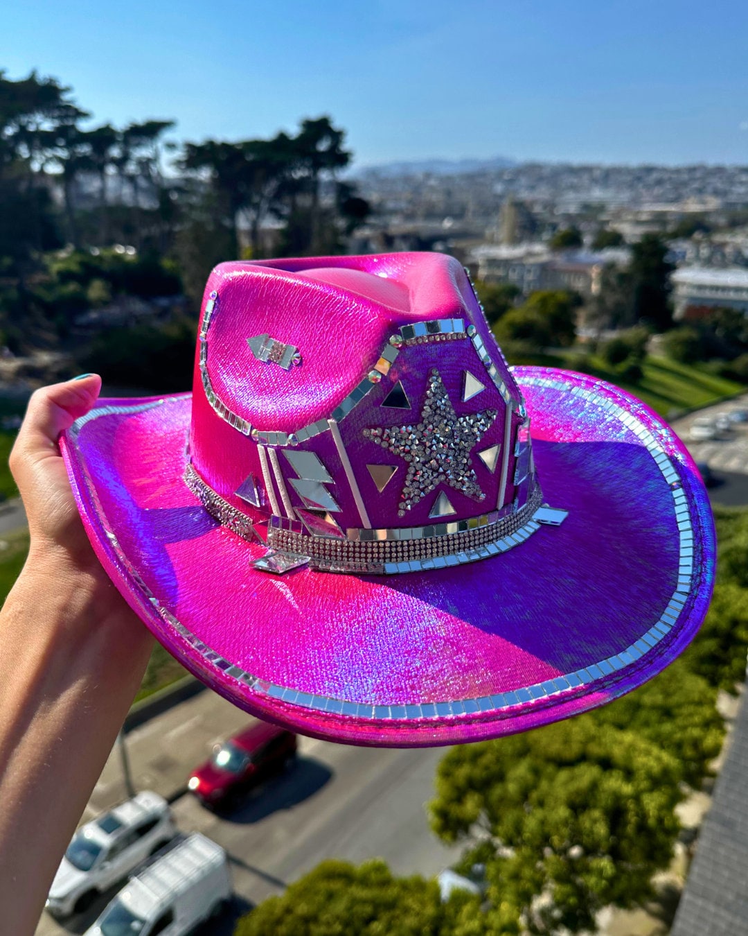 Disco Space Cowboy Hat • Cosmic Cowgirl Outfit • Barbie Pink Costume ...