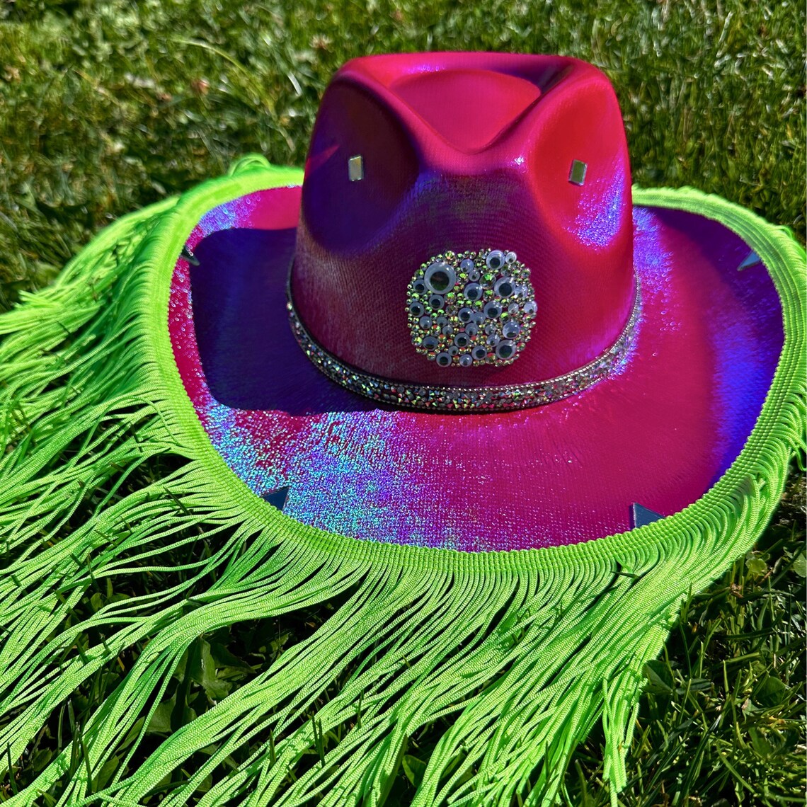 Googly Eyes Fringe Disco Space Cowboy Hat Cosmic Cowgirl Jeepers ...