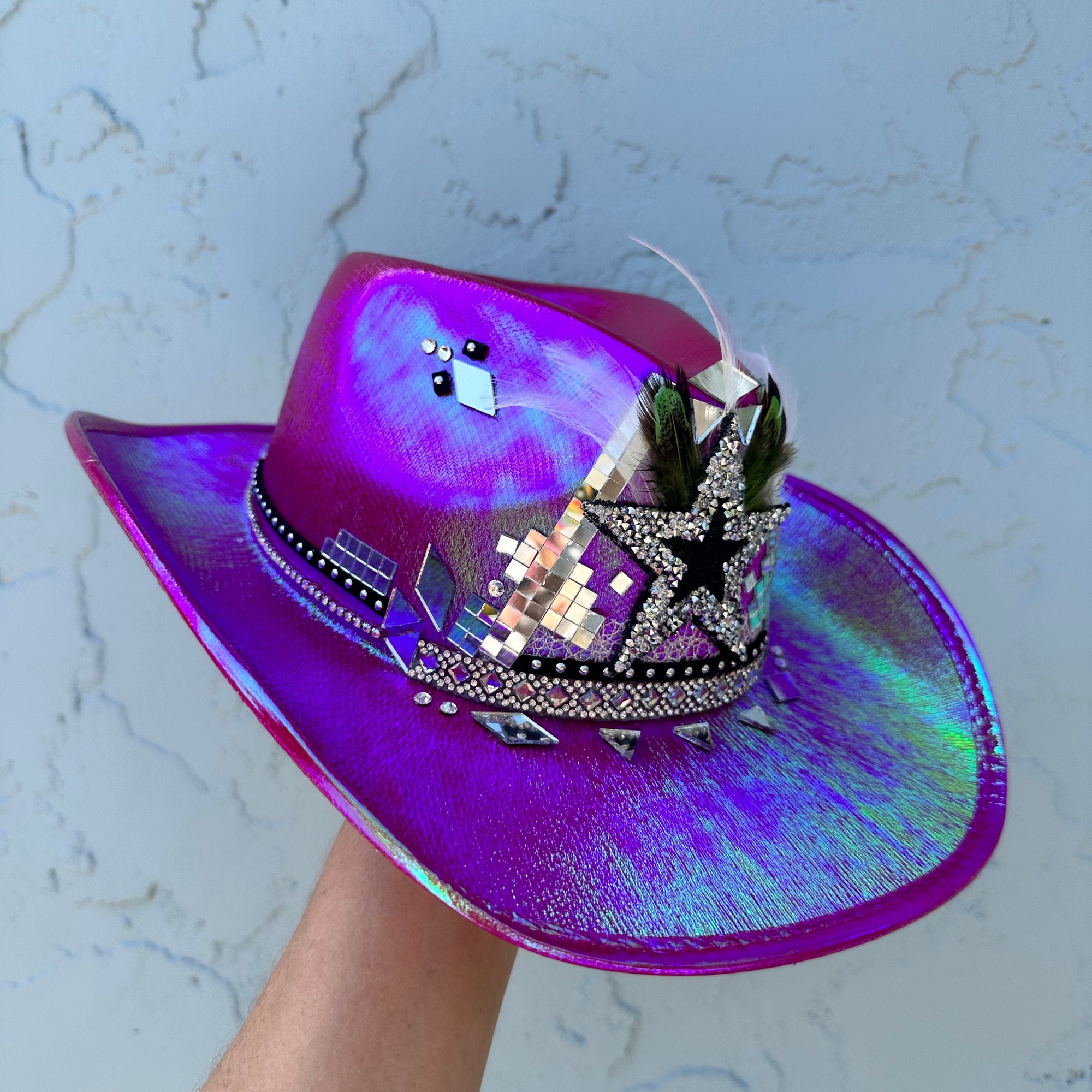 CUSTOM Disco Space Cowboy Hat Cosmic Cowgirl Outfit Barbie Pink ...