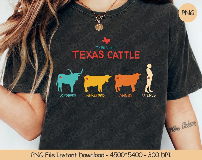 Types of Te.xas Cattle PNG Digital Design Download - Etsy Australia