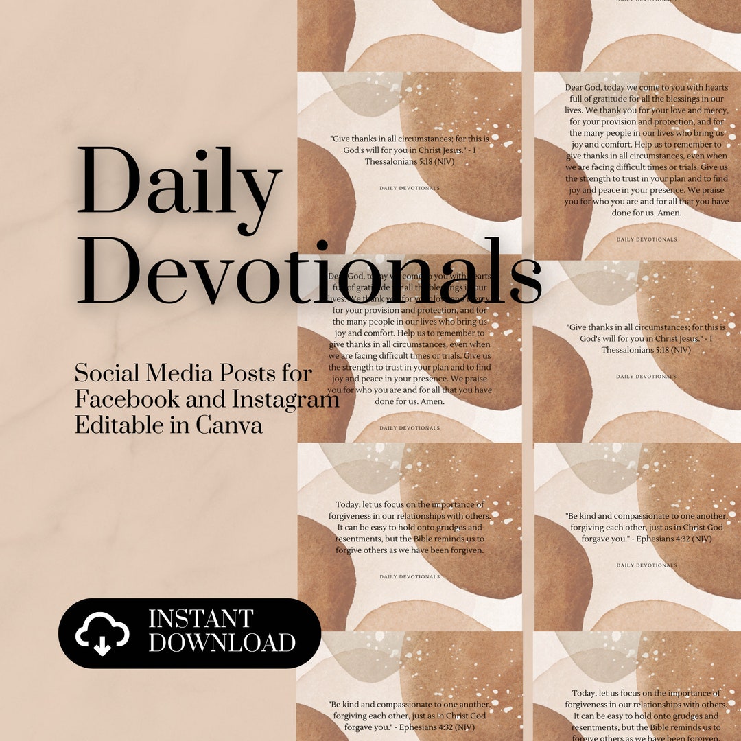 Editable Devotionals for a Month | Daily Inspirational Quotes From the ...