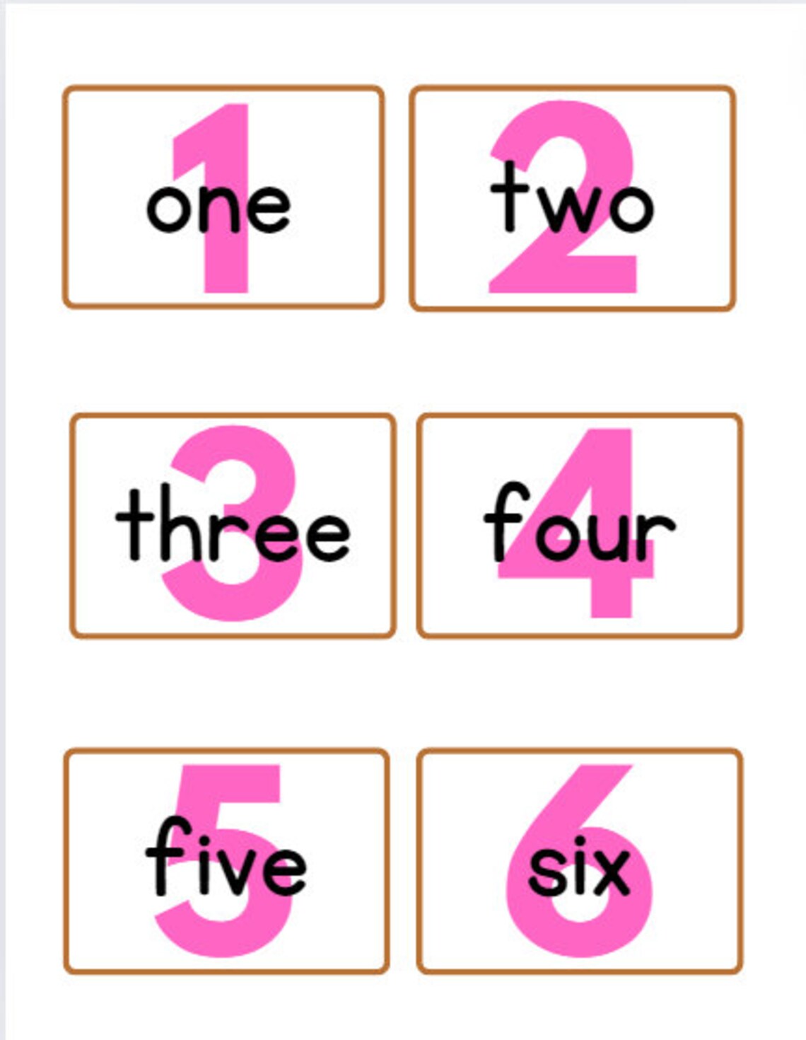 Number Spelling Flashcard Downloadable - Etsy