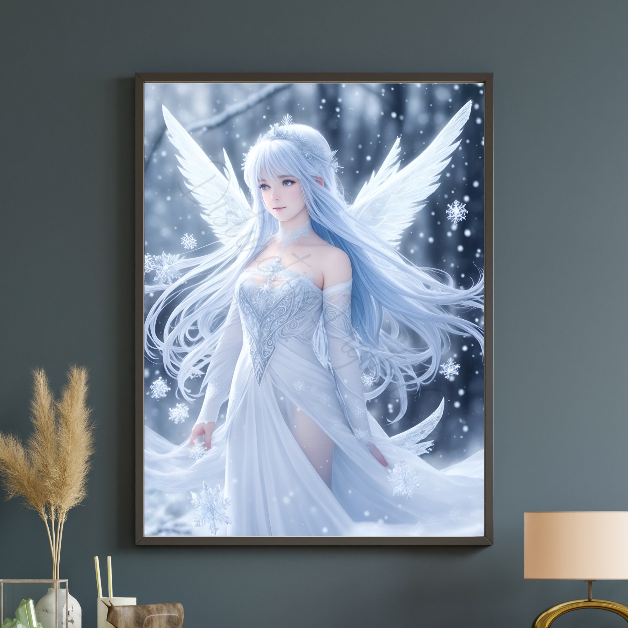 Fairy Tale Inspired Frost Fairy Digital Art|snowy Wonderland|instant ...