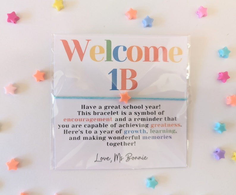 Back to School Teacher to Student Gifts First Day of School Classmate ...