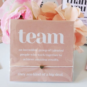 Team Appreciation Gift Staff Thank You Gift Team Building Day Co Workers Group Wish Bracelet ...