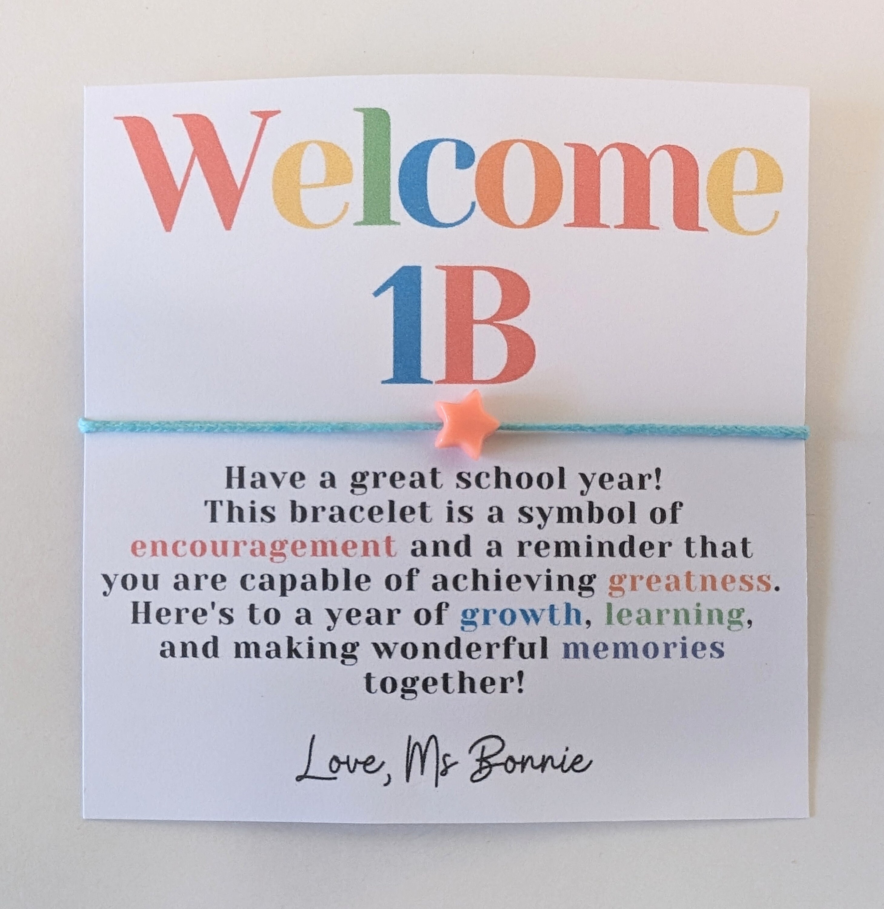 Back to School Teacher to Student Gifts First Day of School Classmate ...