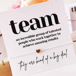Personalized Wish Bracelet and Custom Card for Team. Thank You Gift ...