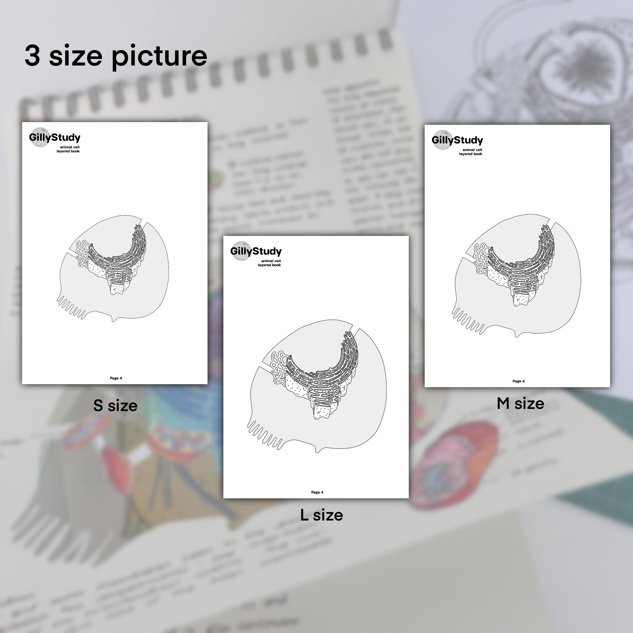 Animal Cell Layered Book by Gillystudy - Etsy