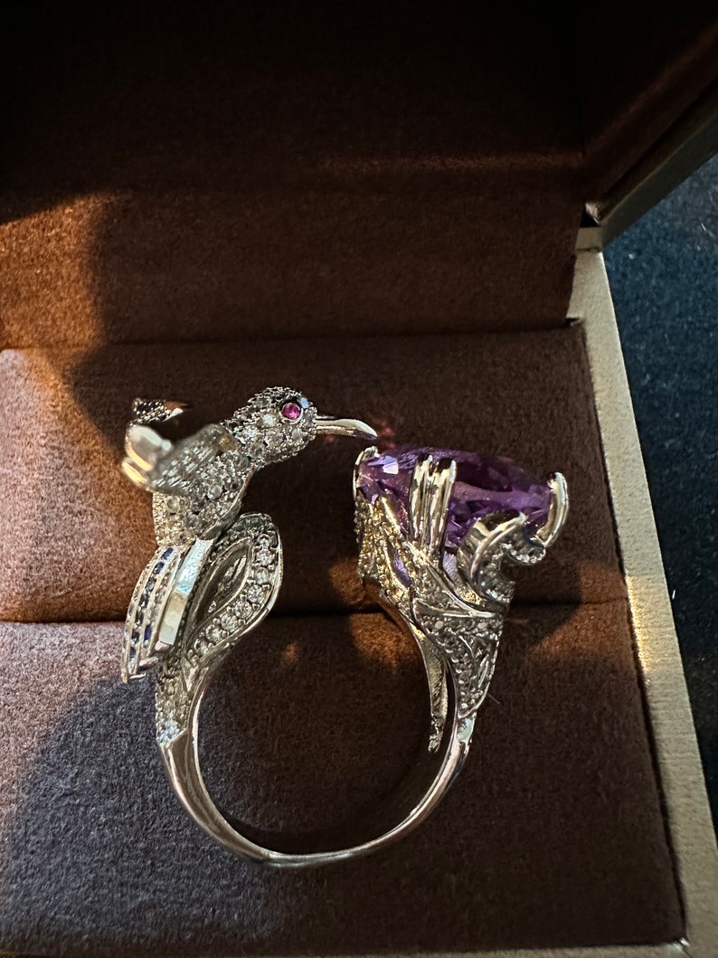 Hummingbird Diamond Ring - Etsy