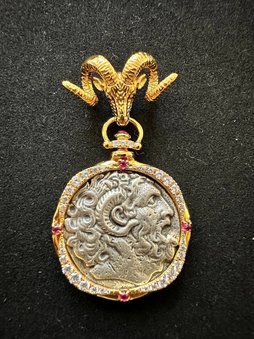 Roman Coin “faunus” Pastoral God Pendant - Etsy