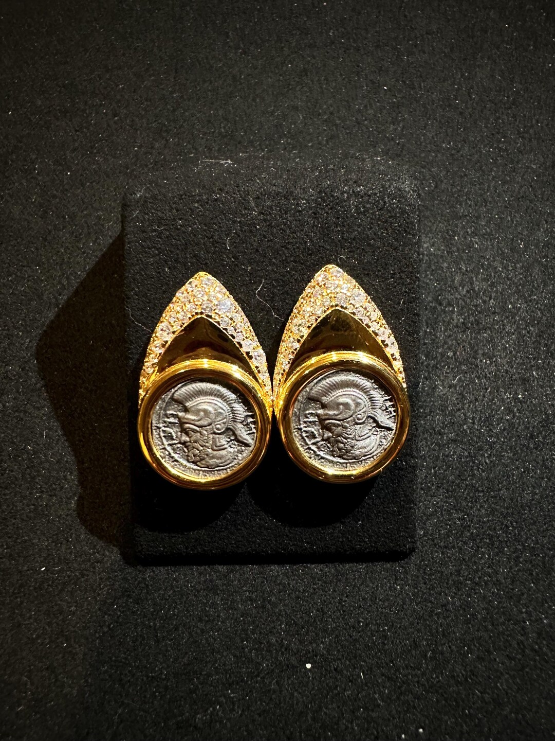 Roman Coin the God of War “mars” Diamond Earring - Etsy