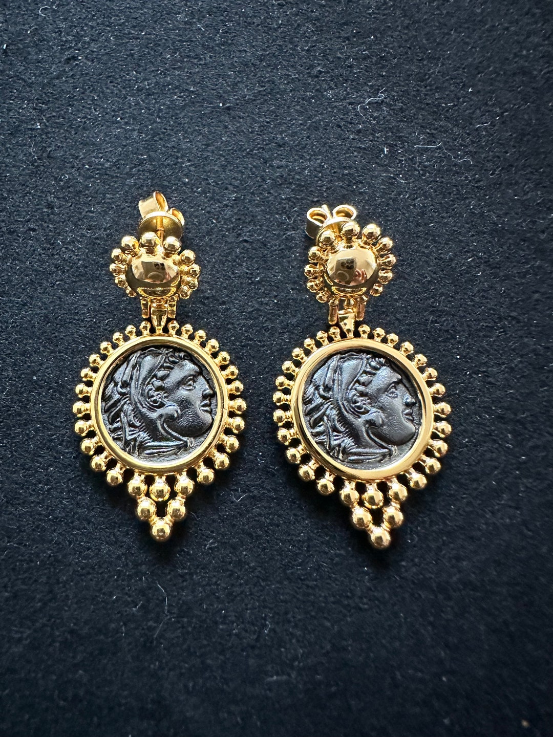 God Hercules Gold Vermeil Earring - Etsy