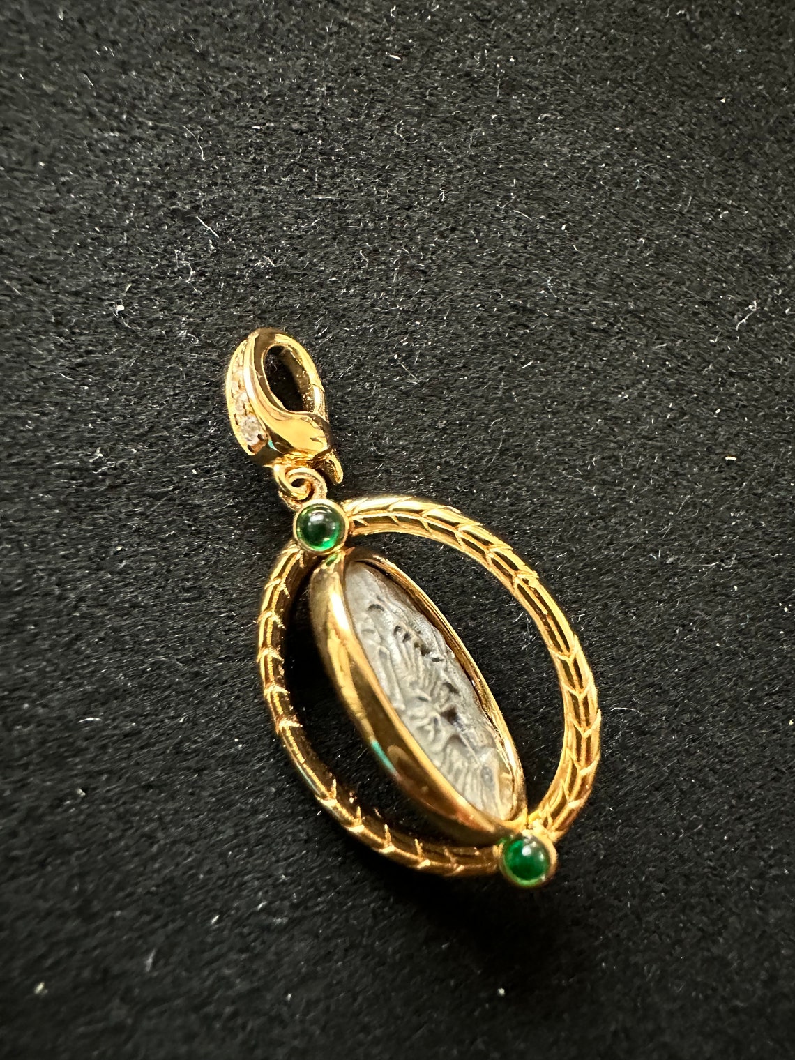 Ancient Rotating Coin Goddess Victory Pendant - Etsy