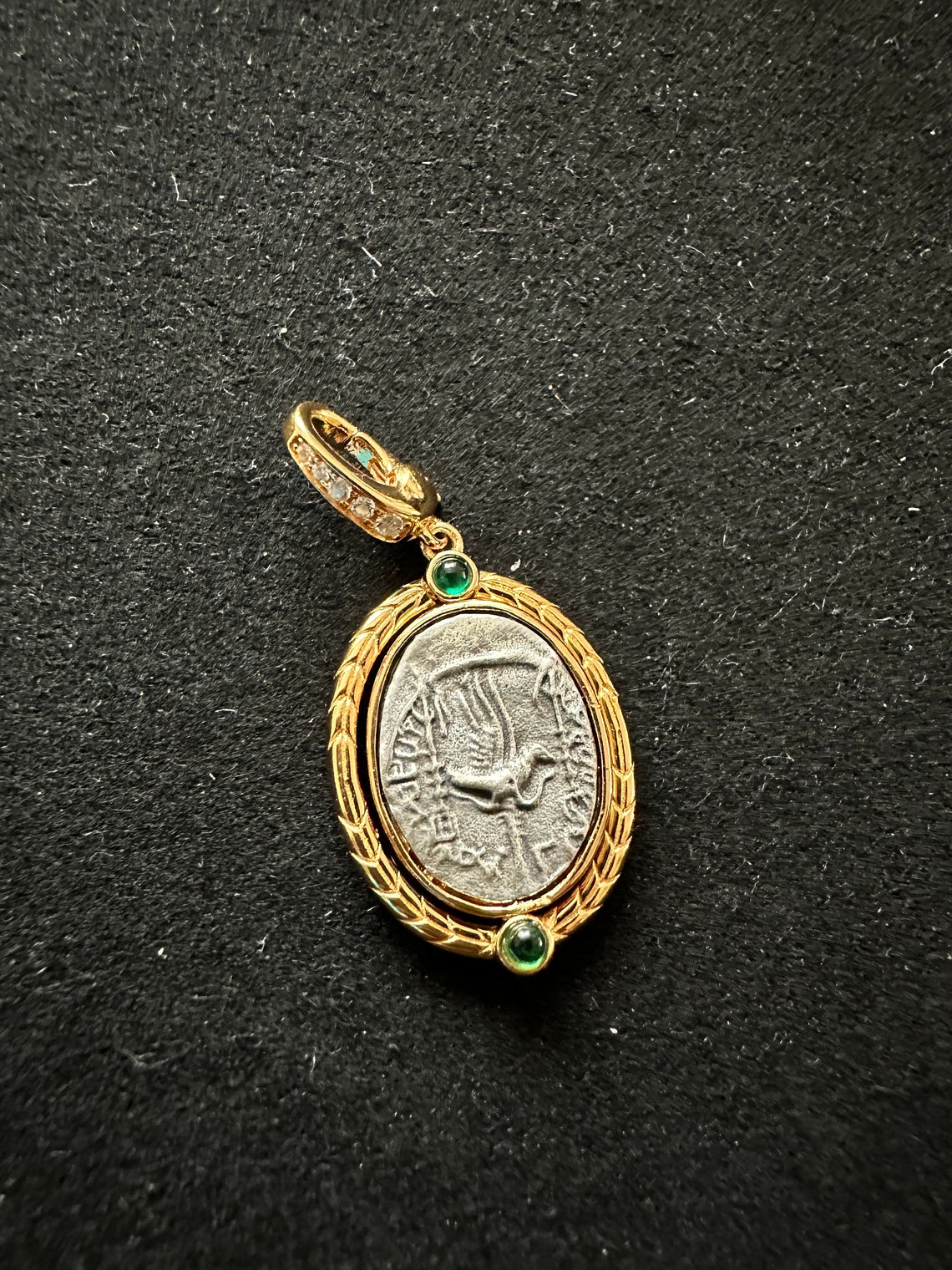 Ancient Rotating Coin Goddess Victory Pendant - Etsy
