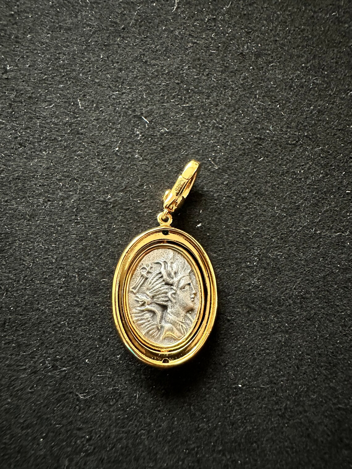 Ancient Rotating Coin Goddess Victory Pendant - Etsy