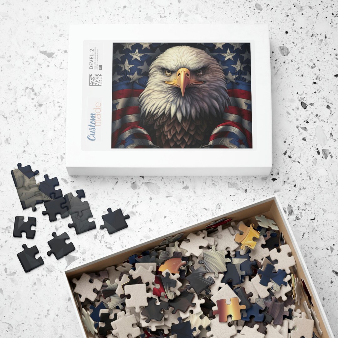 Patriotic Eagle Puzzle 2 500 Piece - Etsy