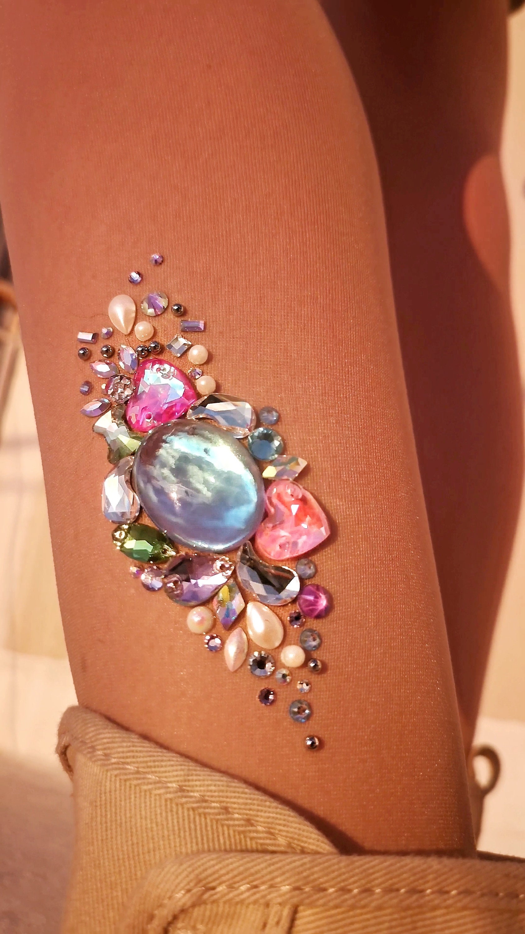 Sparkling Bespoke Tattoo Crystal Tights | Diamanté Rhinestone ...