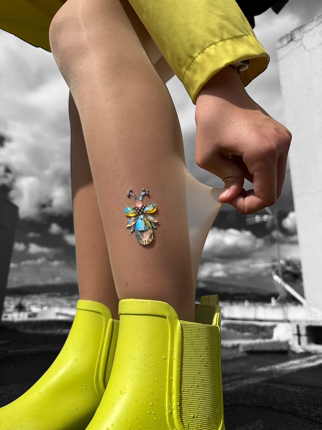 Swarovski Tattoo Tights | Embellished Bejeweled Hosiery | Bedazzled ...