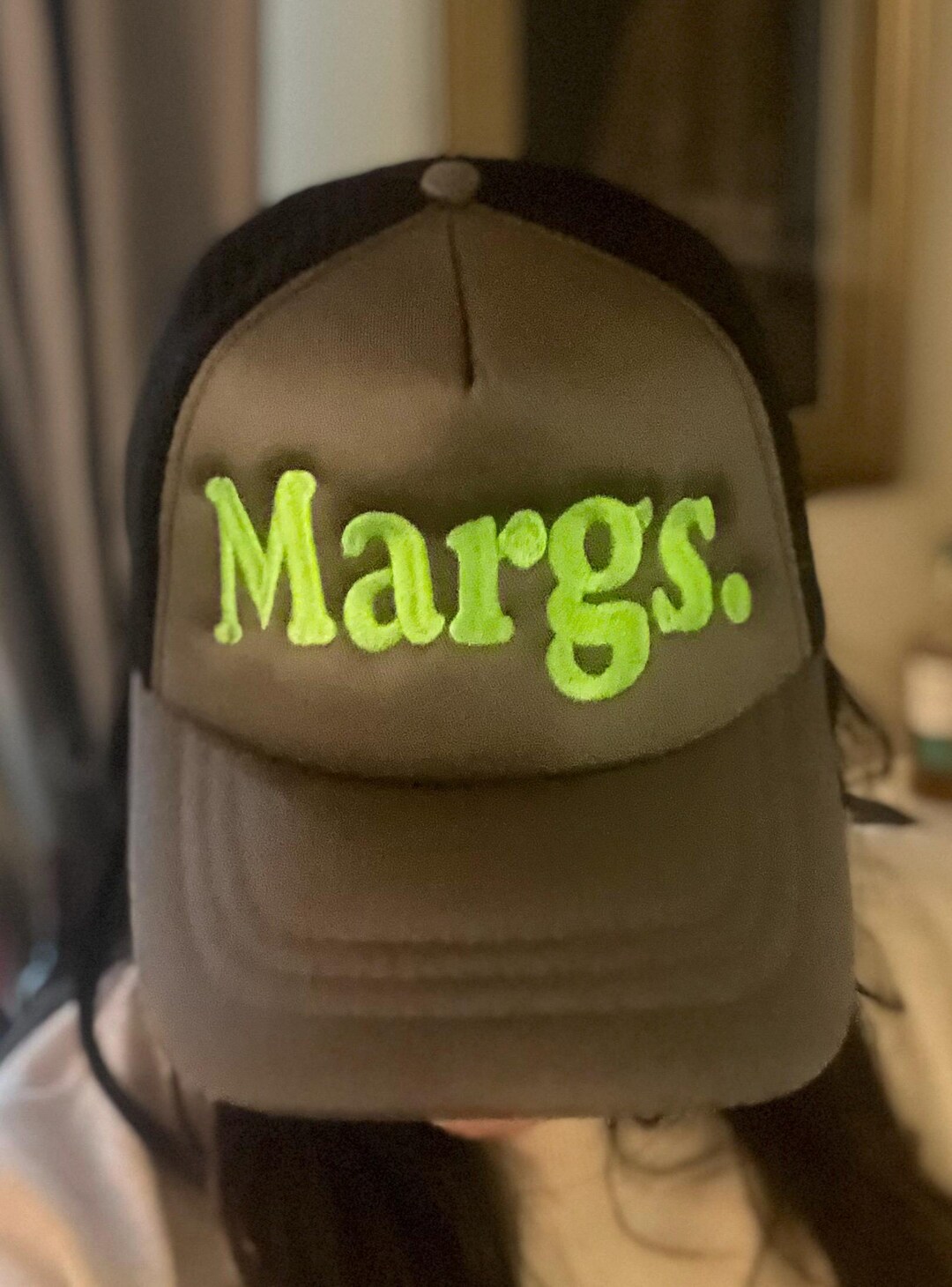 Margs. Embroidered Retro Trucker Hat. Trucker Hat, Ballcap, Trucker ...