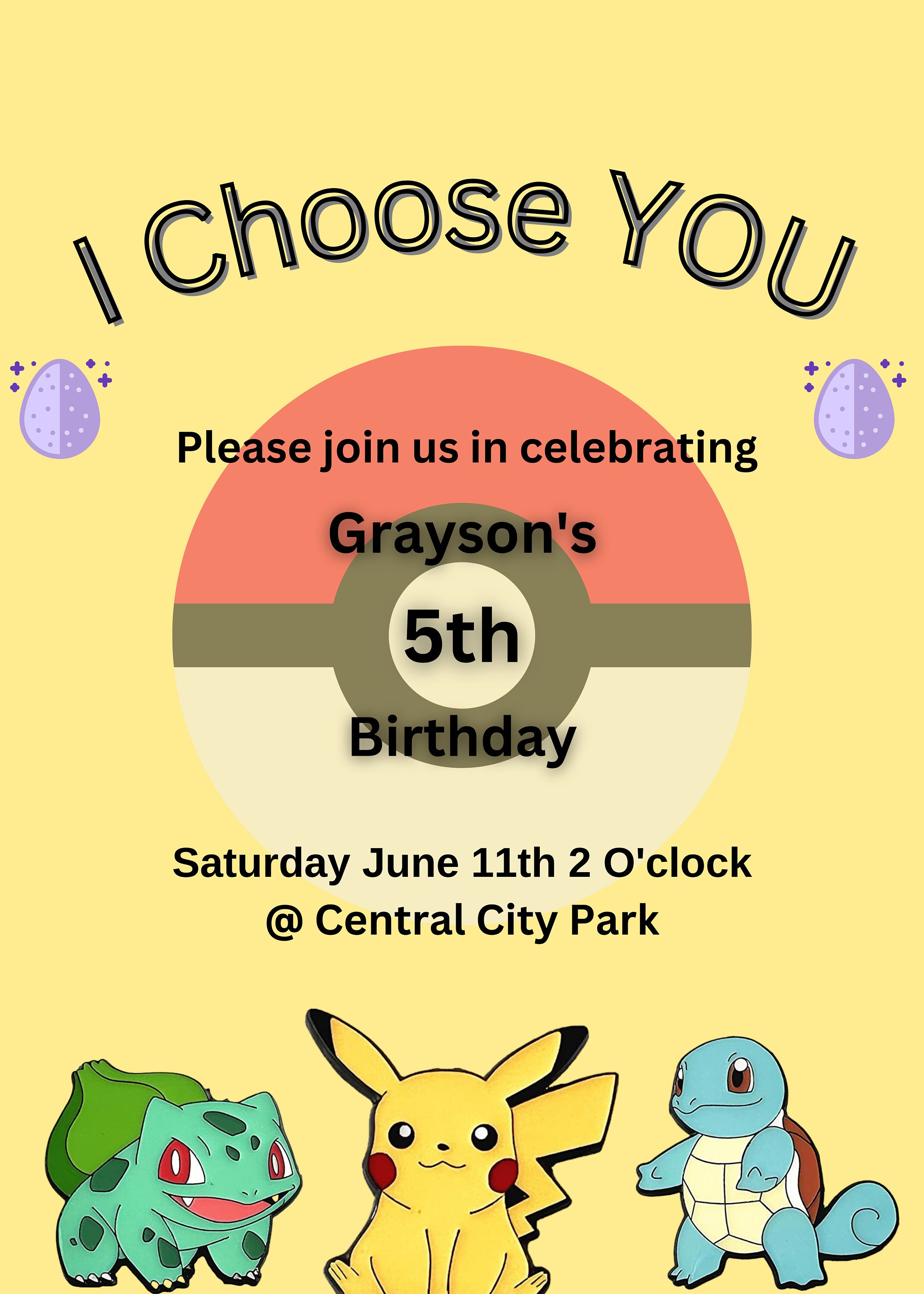 Pokémon Invitation Digital Invitation Party Invitation Kids Party ...