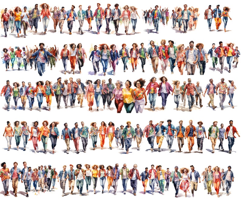 Happy Human Multiracial Clipart, Smiling Faces, People, Digital ...