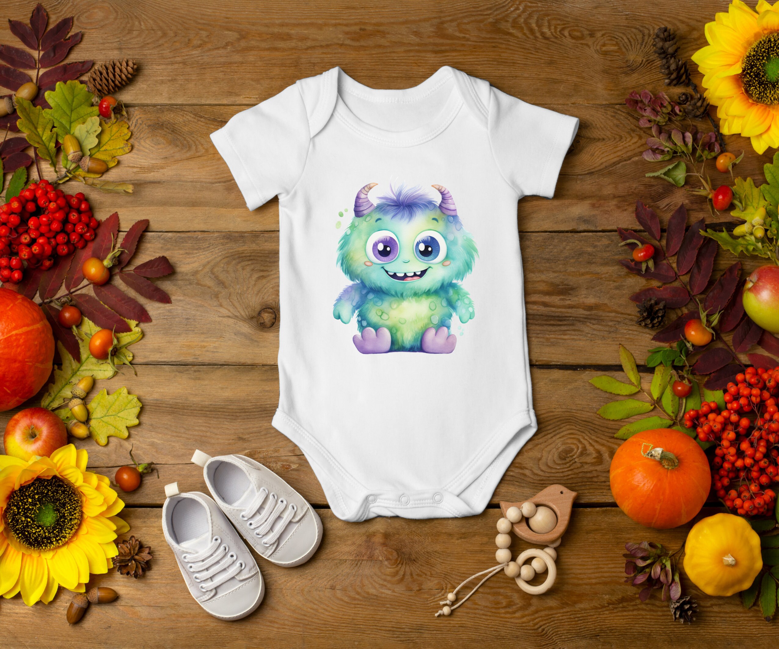Cute Little Monsters, Retro Collection, Kids' Decor, Digital Pintables ...